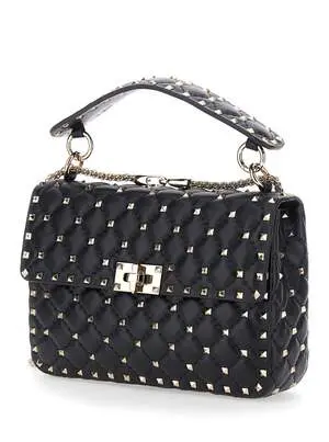 Valentino Garavani Medium Shoulder Bag | Rockstud Spike | Nappa/platinum Studs