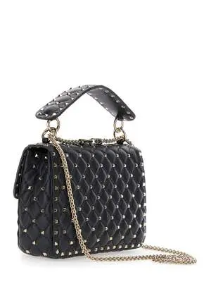 Valentino Garavani Medium Shoulder Bag | Rockstud Spike | Nappa/platinum Studs