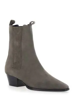 AeydĒ Agata' Gray Ankle Boots With Elastic Details On The Side In Suede For - Multicolor