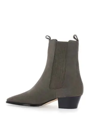 AeydĒ Agata' Gray Ankle Boots With Elastic Details On The Side In Suede For - Multicolor