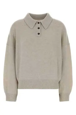 LISA YANG Sand Cashmere Etta Polo Shirt - Brown