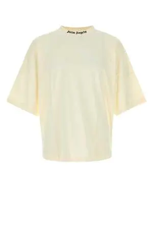 Palm Angels Cream Cotton Oversize T-shirt - Yellow