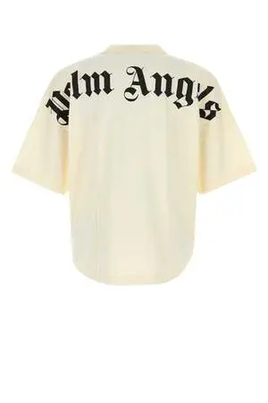 Palm Angels Cream Cotton Oversize T-shirt