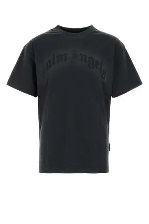 Palm Angels Slate Cotton T-shirt - Black