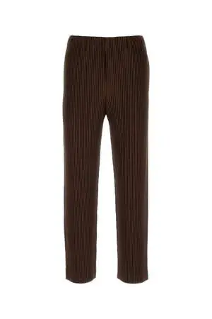 Issey Miyake Chocolate Polyester Pant - Brown