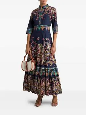 Etro Long Paisley Print Dress