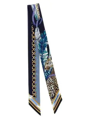 FERRAGAMO Bandeau 'felini' Print - Blue