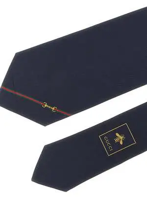 Gucci Jacquard Silk Tie - Blue