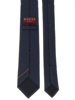 Gucci Jacquard Silk Tie - Blue