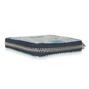 LOUIS VUITTON Hickory Stripes Denim Monogram Watercolor Wallet On Strap