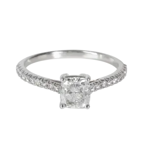 Tiffany & Co. 0.89 Ct Cushion Modified Diamond Novo Engagement Ring - Platinum