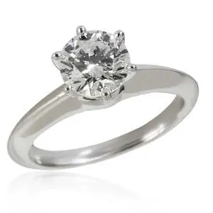 Tiffany & Co. Solitaire Engagement Ring In H Vs2 1.02 Ctw