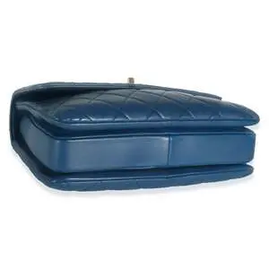Chanel Navy Quilted Lambskin Trendy Top Handle Bag