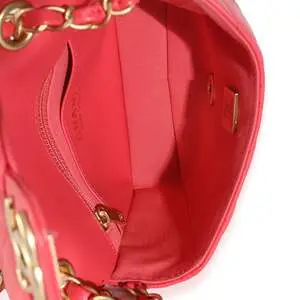 Chanel Red Quilted Lambskin Coco Pins Flap Bag