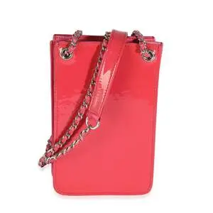 Chanel Patent Cc Phone Holder With Chain