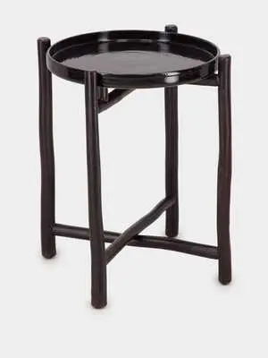 TINJA Black Mida High Dark Wood Table