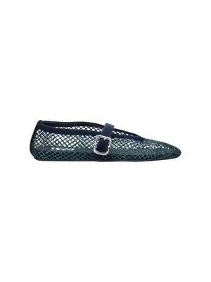 Alaïa Mesh Ballet Flats With Crystals - Blue