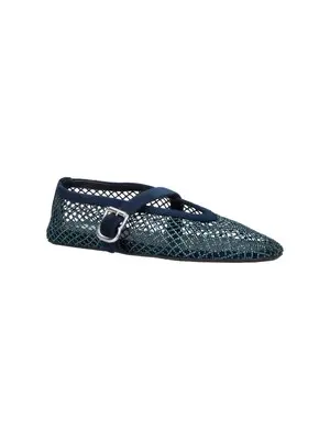 Alaïa Mesh Ballet Flats With Crystals