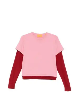 Guest In Residence Double Layer Tee - Pink