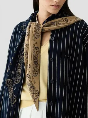 Guest In Residence The Wild Rag Cotton Silk Blend - Blue
