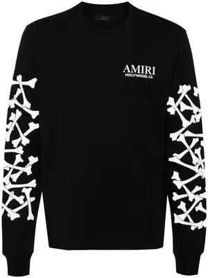 Amiri Stacked Bones Long-sleeve T-shirt - Black