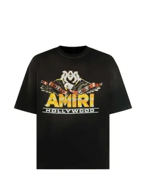 Amiri Oversized Massachusetts Eagle T-shirt - Black