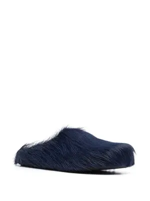 Marni Fussbett Calf-hair Sabot Slippers