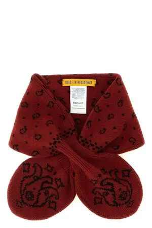 Guest In Residence Bandana Bowtie' Scarf - Red