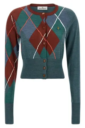 VIVIENNE WESTWOOD Argyle Cropped' Cardigan - Multi