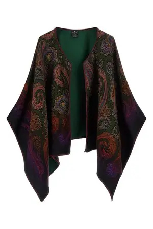 Etro Reversible Paisley Dégradé Cape - Multi