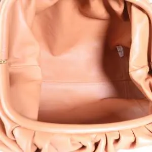 Bottega Veneta Calfskin Leather Pouch - Tan