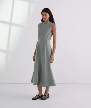 Karl Lagerfeld Tailored Wool-blend Dress - Medium Grey Melange
