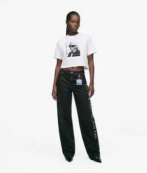Karl Lagerfeld Klj X Pietro Terzini Cropped Karl T-shirt