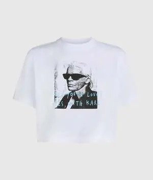 Karl Lagerfeld Klj X Pietro Terzini Cropped Karl T-shirt