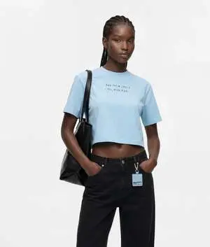 Karl Lagerfeld Klj X Pietro Terzini Cropped T-shirt - Ocean Current