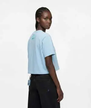 Karl Lagerfeld Klj X Pietro Terzini Cropped T-shirt - Ocean Current