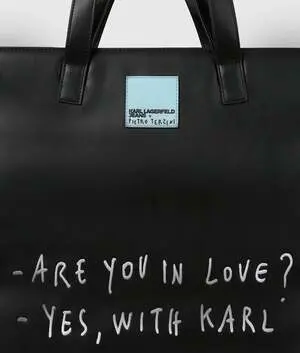 Karl Lagerfeld Klj X Pietro Terzini Extra-large Tote Bag - Black