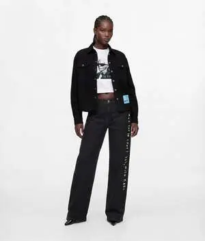 Karl Lagerfeld Klj X Pietro Terzini Wide-leg Jeans - Washed Black