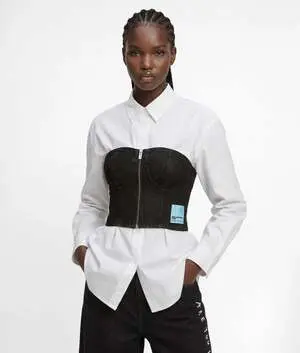 Karl Lagerfeld Klj X Pietro Terzini Denim Bandeau Top - Washed Black