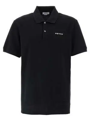 Alexander McQueen Logo Embroidery Polo Shirt - Multicolor