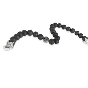 David Yurman Sterling Silver Diamond Spiritual Bead Bracelet