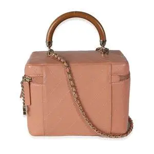 Chanel Quilted Lambskin Knock On Wood Vanity Case