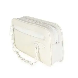 LOUIS VUITTON Monogram Taurillon Pochette Volga - White
