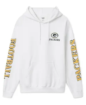 Junk Food Clothing Green Bay Packers Fandom Hoodie - White