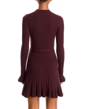 Paige Sandria Ribbed Mock Neck Dress