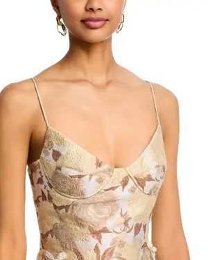 SAU LEE Veda Brocade Dress