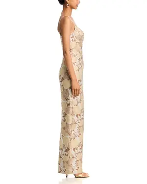 SAU LEE Veda Brocade Dress