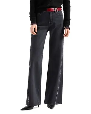 7 For All Mankind Lotta High Rise Wide Leg Jeans