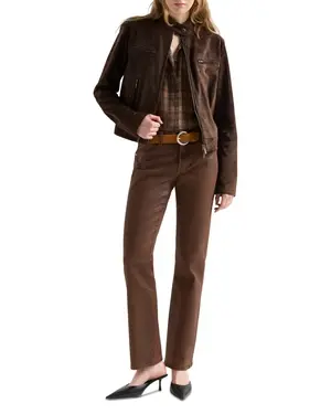 7 For All Mankind Calie Mid Rise Straight Jeans
