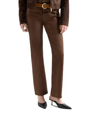 7 For All Mankind Calie Mid Rise Straight Jeans